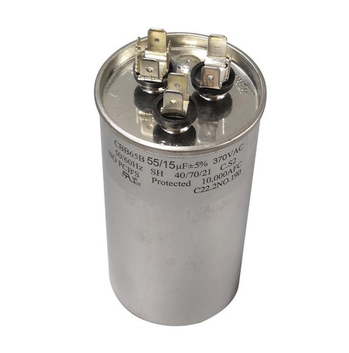 Dual CBB65B Run Capacitor 370VAC 370V AC 55/15uF 55+15 uF MFD C.S2 40 ...