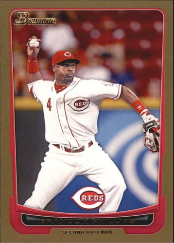 2012 Bowman Gold #145 Brandon Phillips Reds NM-MT | eBay