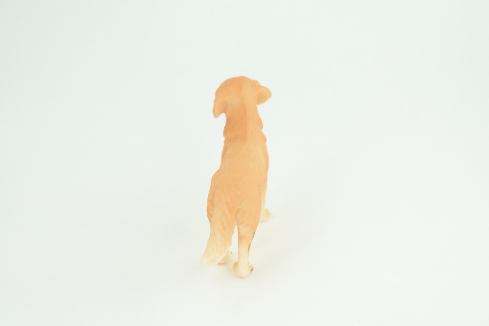 Golden Retriever Toy Dog, Realistic Hand Painted Rubber Model 3.5 ...