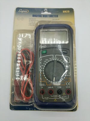 DM20 NEW SUPCO DIGITAL MULTIMETER IN ORIGINAL PACKAGING - 750VAC 1KVDC ...