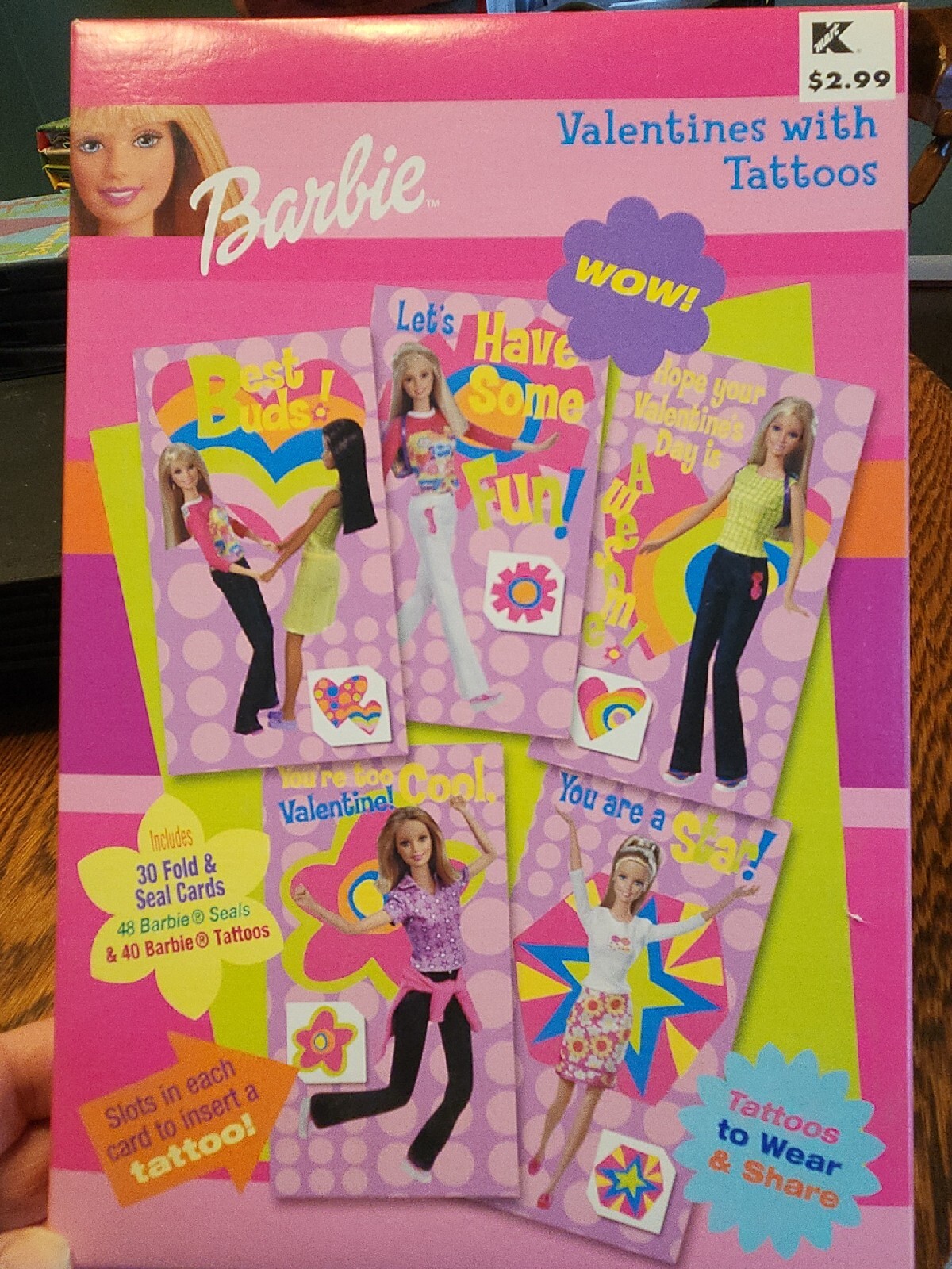 Barbie Valentine Cards with Tattoos 30 fold & seal vintage 2001 | eBay