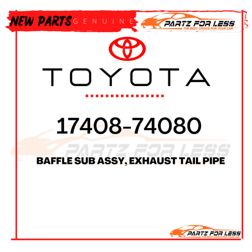 17408-74080 TOYOTA GENUINE BAFFLE SUB ASSY, EXHAUST TAIL PIPE ...