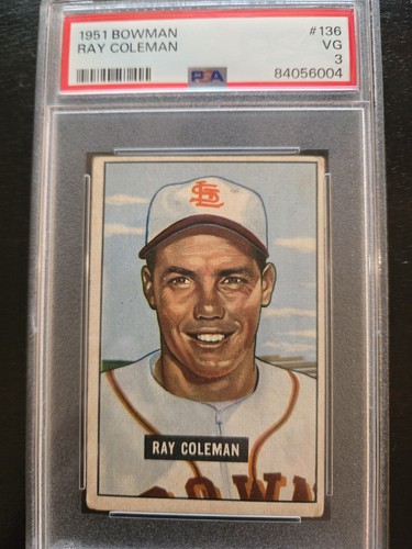 1951 Bowman Ray Coleman #136 St. Louis Browns | eBay