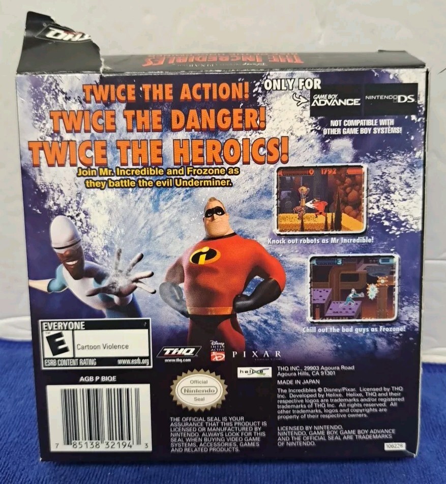 The Incredibles: Rise of the Underminer GBA No Manual Box Tear 785138321943| eBay