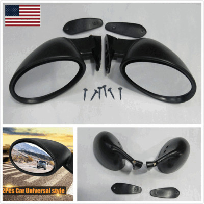 California Classic Universal Black Side Mirrors PAIR Hot Rod Rat Rod ...