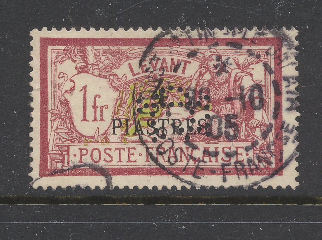 France Levant 33 used perfin catalog $450.00 APL1207 | eBay