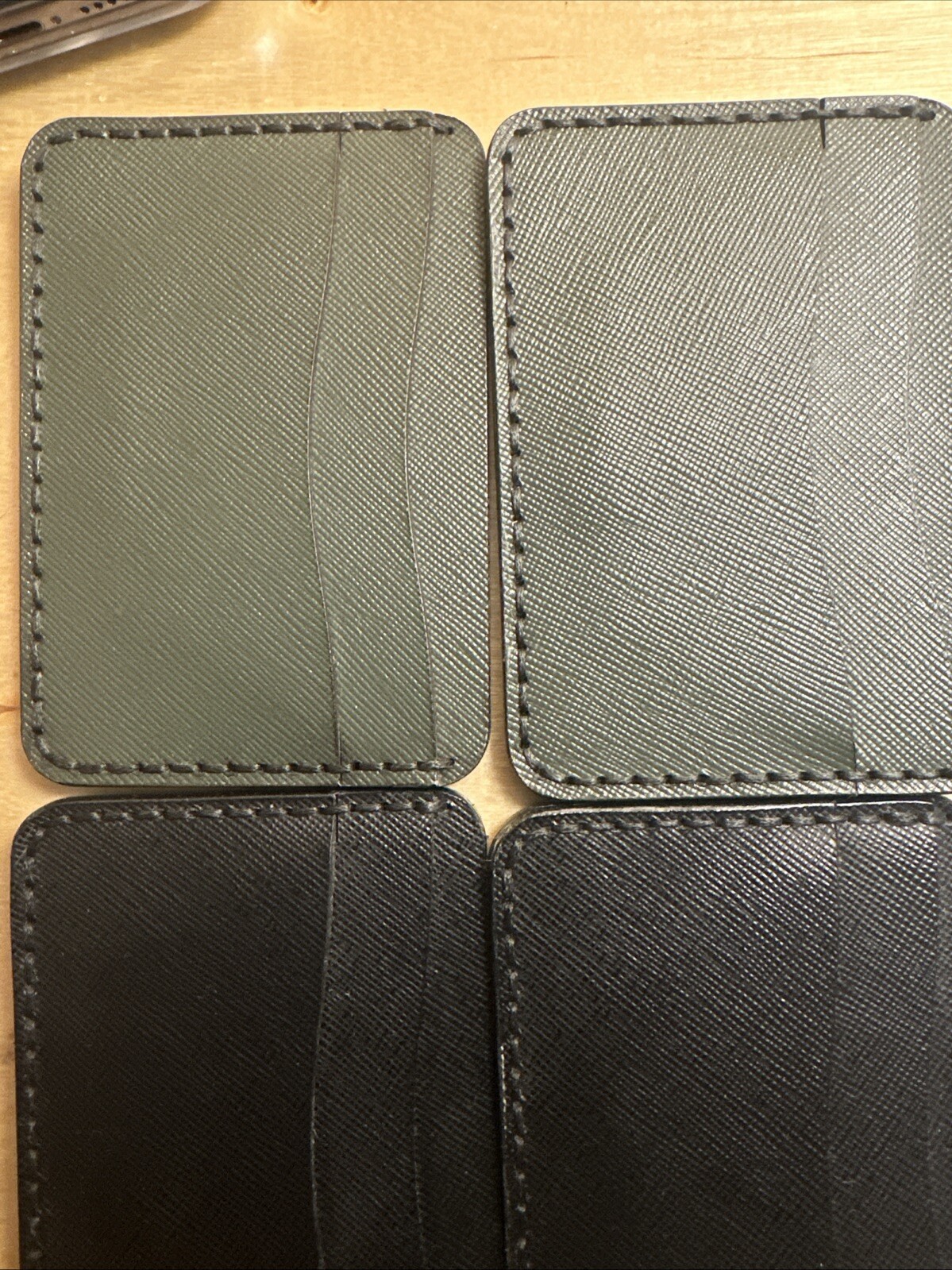 5 Card Holder New 2 Green ,1 Blue , 2 Black Beautify Faux Leather | eBay