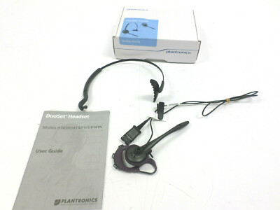 Plantronics H141N DuoSet Noise-Canceling Headset use w M22 M12 Voip | eBay