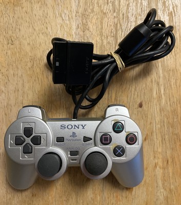 Sony PS2 Satin Silver Controller SCPH-10010 PlayStation 2 Dualshock OEM ...