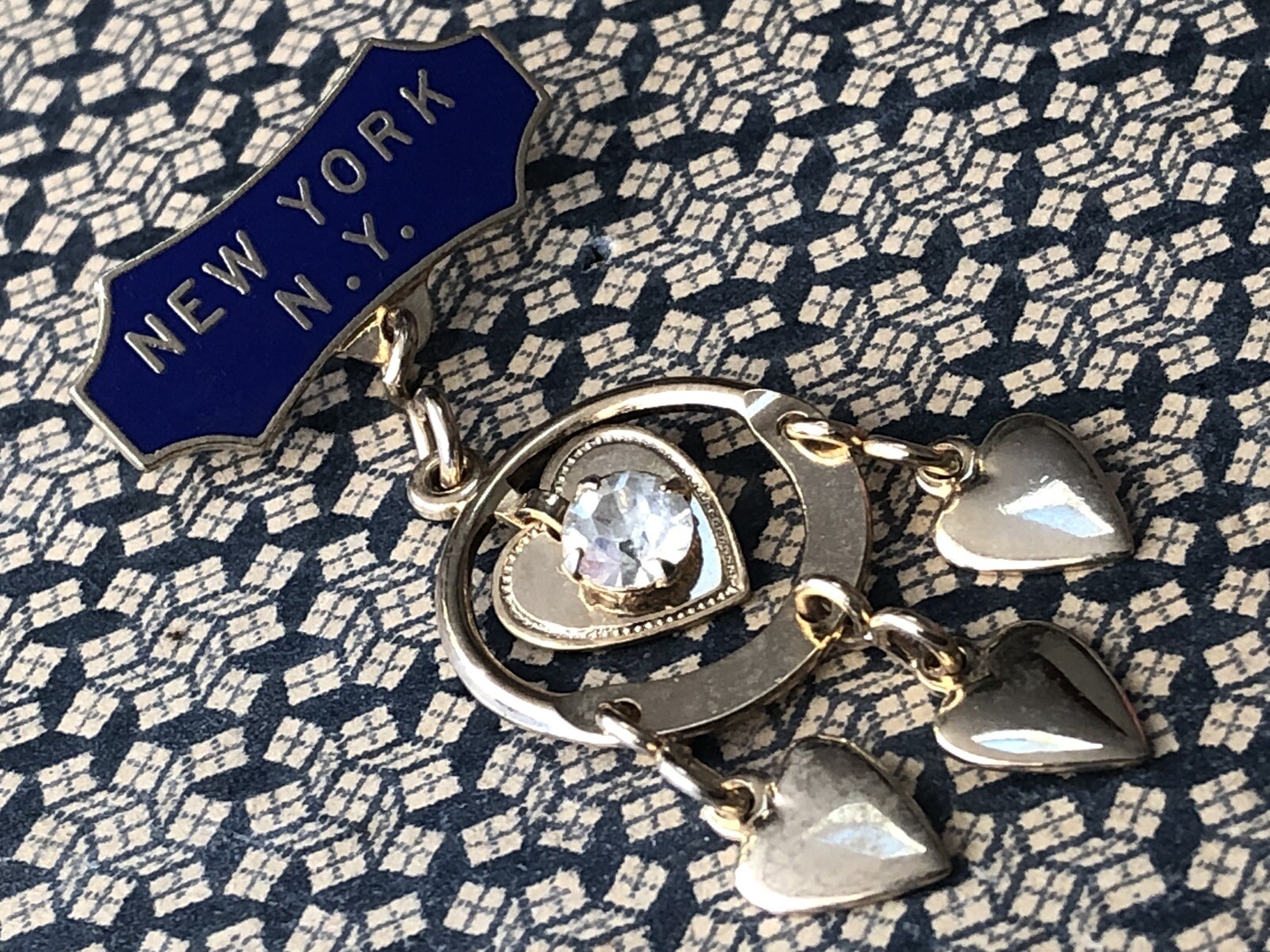 Vintage 1940’s NEW YORK CITY Enamel Souvenir SWEETHEART Lapel Pin NYC ...