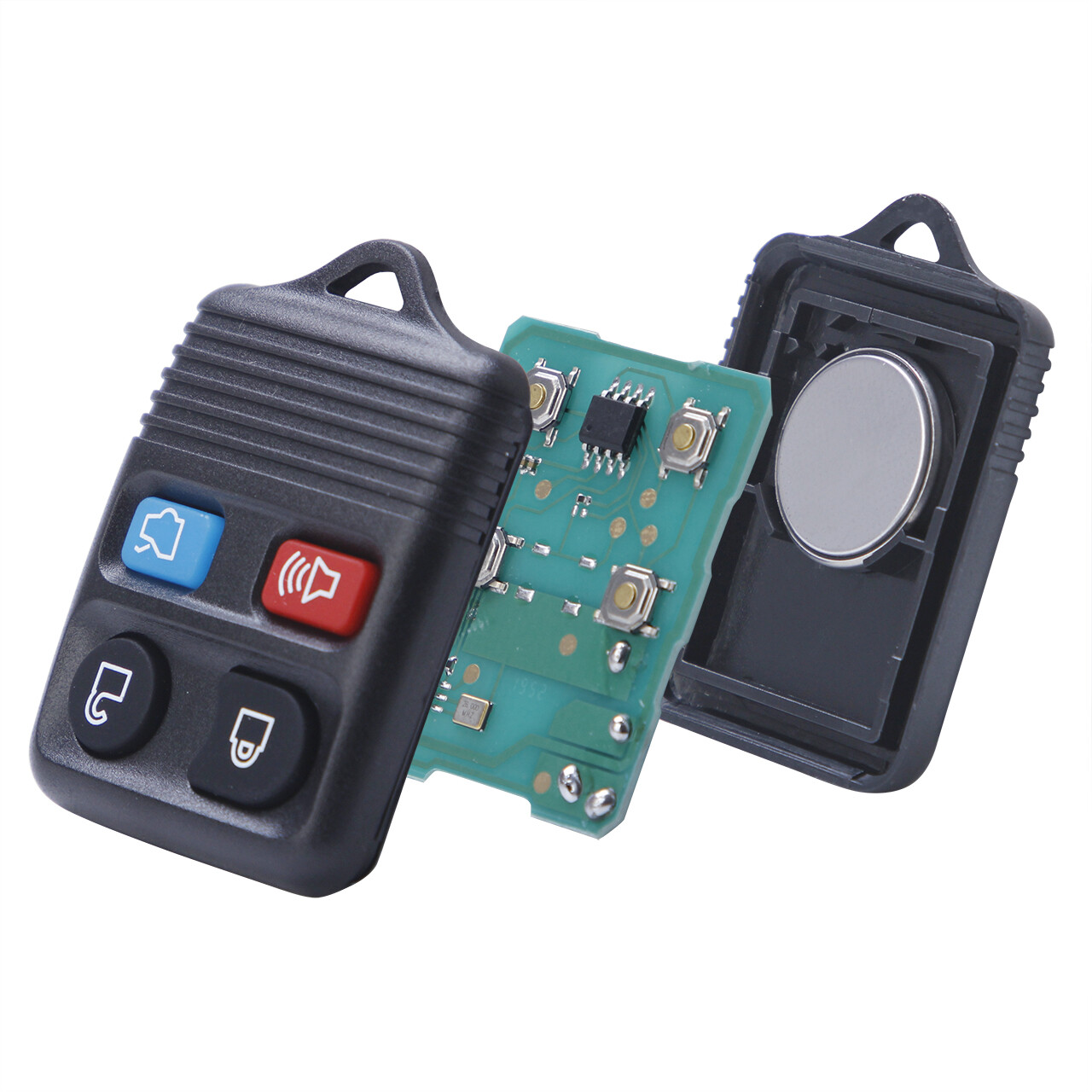 2 Keyless Entry Remote Control 4 Button Car Key Fob Clicker Transmitter ...