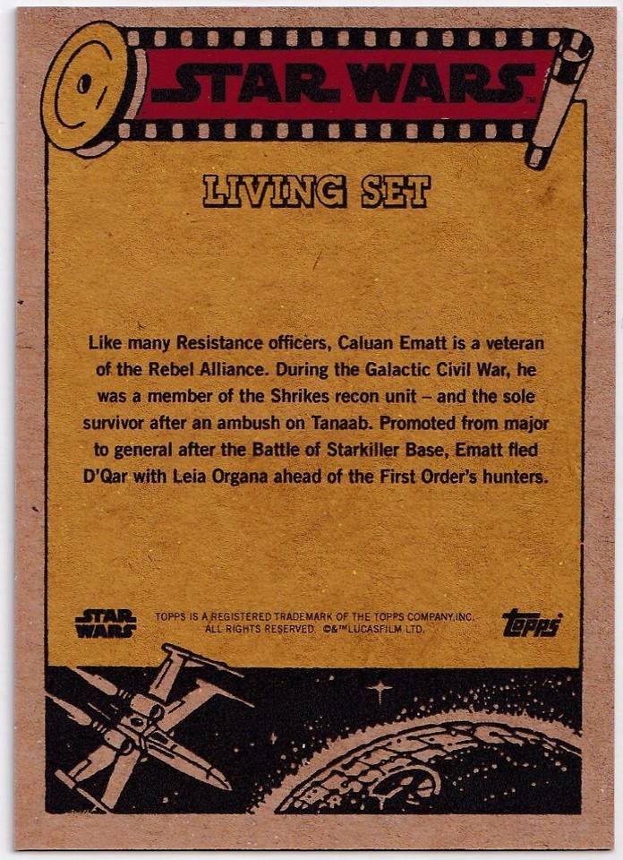 Caluan Ematt (2022) Star Wars Living Set card #306 Star Wars: The Force ...