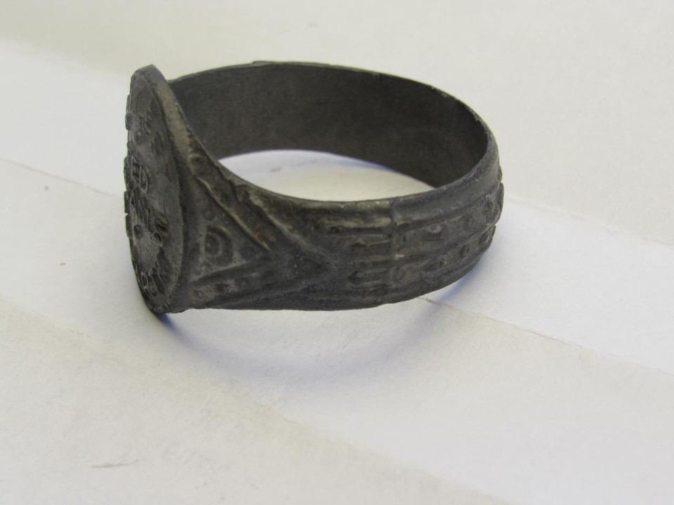 Vintage Ted Evans Giant Circus Ring, "Tallest On Earth," Silver Color ...