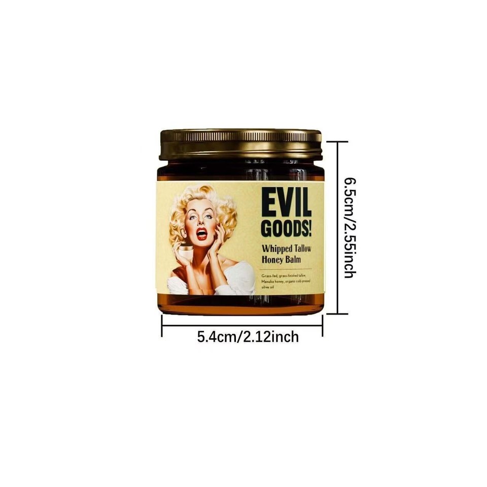 Evil Goods Whipped Beef Tallow + Manuka Honey Balm Moisturiser Anti ...