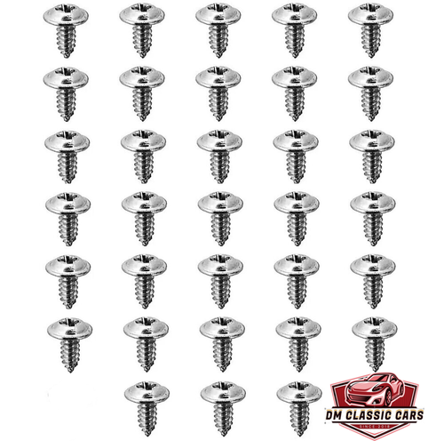 33 NEW CHROME WHEEL WELL SCREWS! FITS ALL GM IMPALA CUTLASS S CADILLAC ...