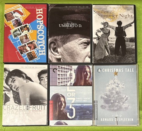LOT OF 6 CRITERION COLLECTION DVDs: Spine Nos. 163, 201, 237, 295, 482,492 | eBay