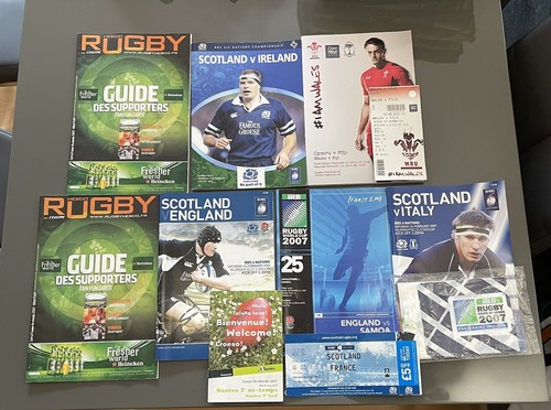 Rugby Union Vintage Programmes and Tickets Including Wales, Scotland ...