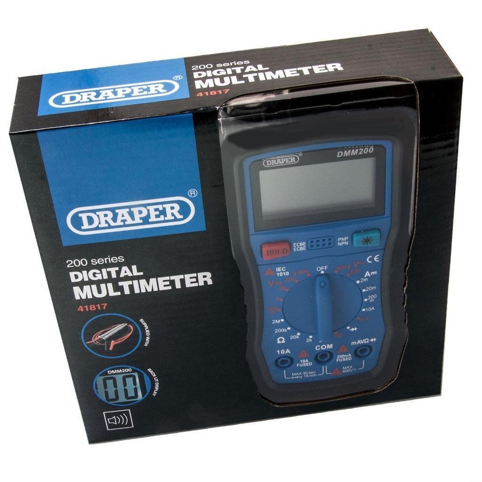 Draper 41817 Digital Multimeter Electrical Electronics Tester Testing ...