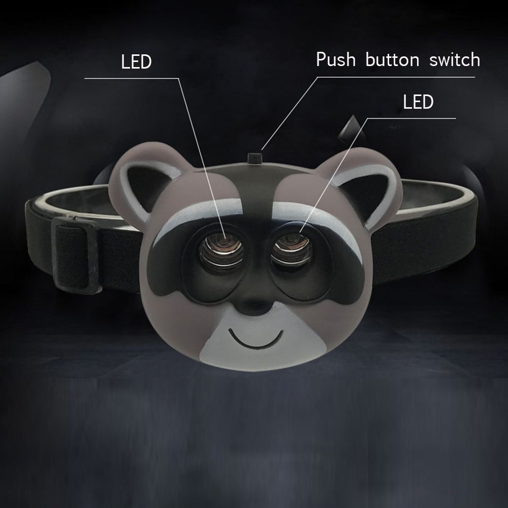 Head Torch Kids Gift SOS Flashlight Child's Headlight Cartoon Animal ...