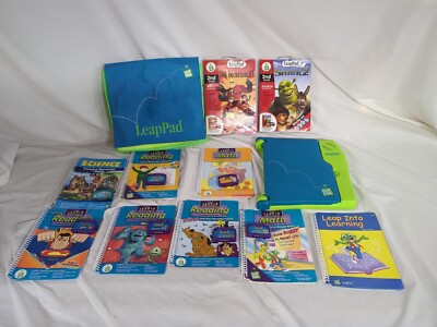 Leapfrog LeapPad Learning Game System Model 57-000-01 - 10 Books ...