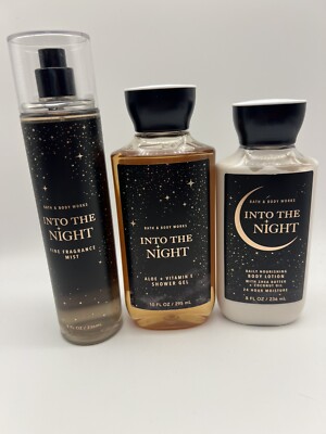INTO THE NIGHT Bath Body Works Fragrance Mist, Body Lotion, Shower Gel ...