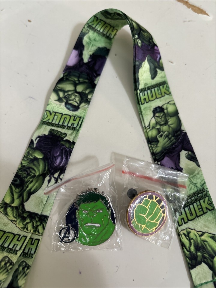 Disney MARVEL Incredible Hulk only Pins lot of 2 w/Lanyard! | eBay