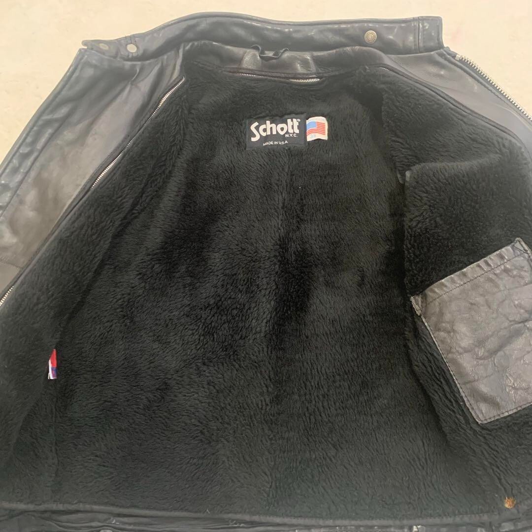 Schott 641 Single Riders Jacket With Bore Liner Men S… - Gem