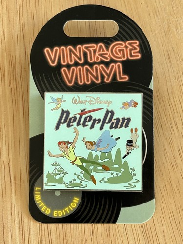 Disney Peter Pan Vintage Vinyl Record Pin Limited Edition LE Series NEW ...