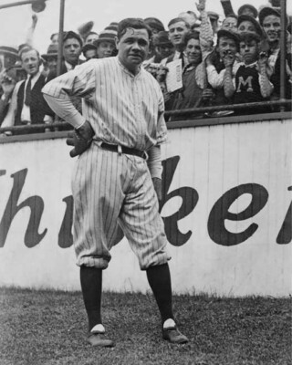 New York Yankees BABE RUTH Glossy 8x10 Photo Portrait Baseball Print ...