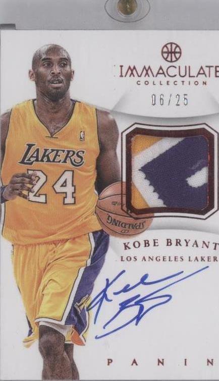 2012-13 Panini Immaculate Collection - Autograph Patch Kobe Bryant #AP ...