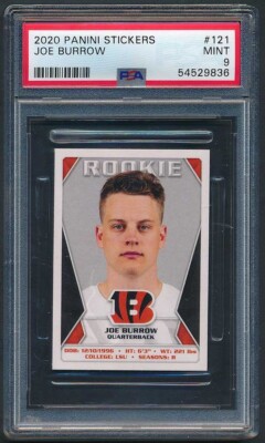 2020 Panini Stickers Mini Joe Burrow #121 PSA 9 MINT | eBay