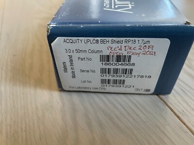 Used UPLC column Waters Acquity BEH Shield RP18 1.7 um 3x50 mm ...