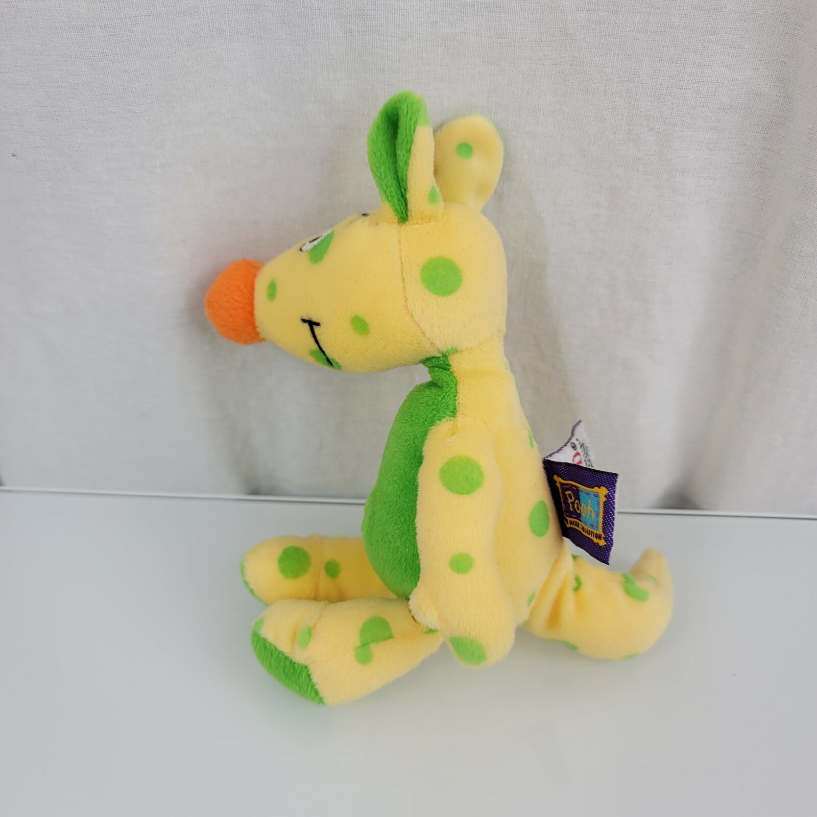 Gund Woozle Winnie the Pooh Yellow Green Dots 6" Beanie Stuffed Plush ...