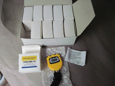 Box of 10 WorkSmart Digital Multi Function Stopwatch Split Counter - w ...