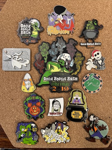 Disney Pins 2019 Halloween Spooky lot of 14 Preowned trading pins Oogie ...