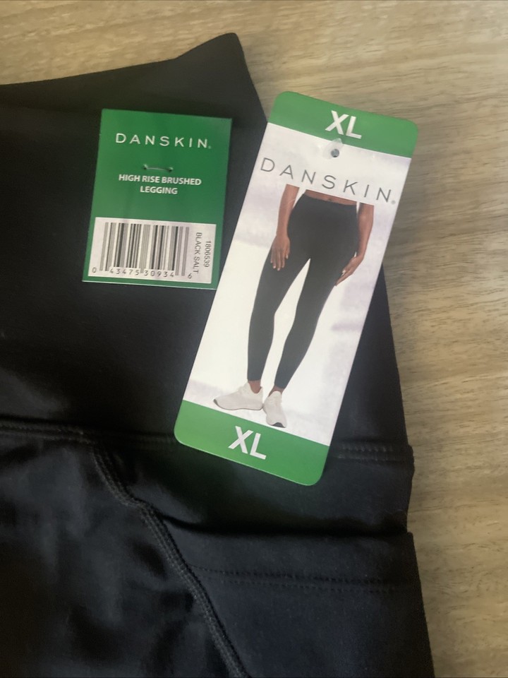 Danskin Leggings Adult XLarge Black Contour Athletic Yoga Womens | eBay