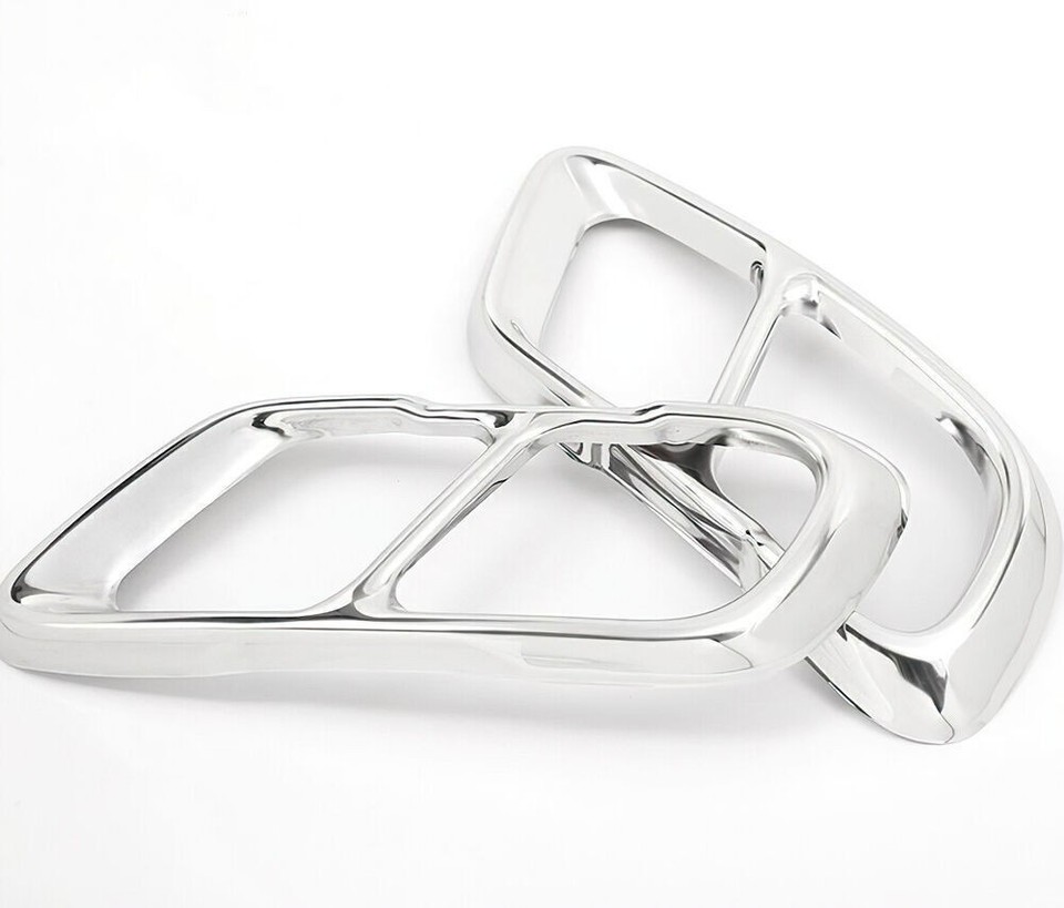 2PCS Exhaust Pipe Tip frame Cover Trim For BMW X5 X6 G05 G06 G07 2019 ...
