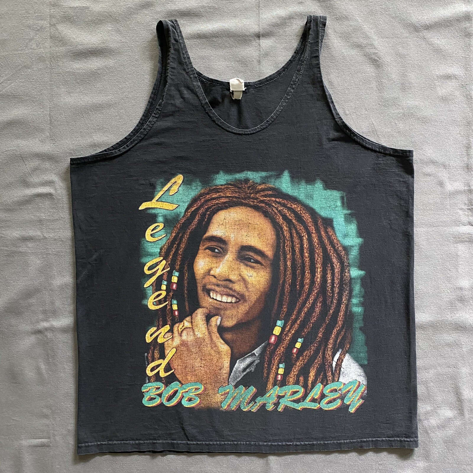 Vtg 1990s Caribbean Surf Bob Marley Tank Top Mens XL … - Gem