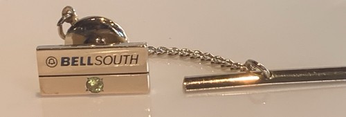 Bell South 10k CTO Yellow Gold Service Anniversary Citrine Pin Tie Tack ...