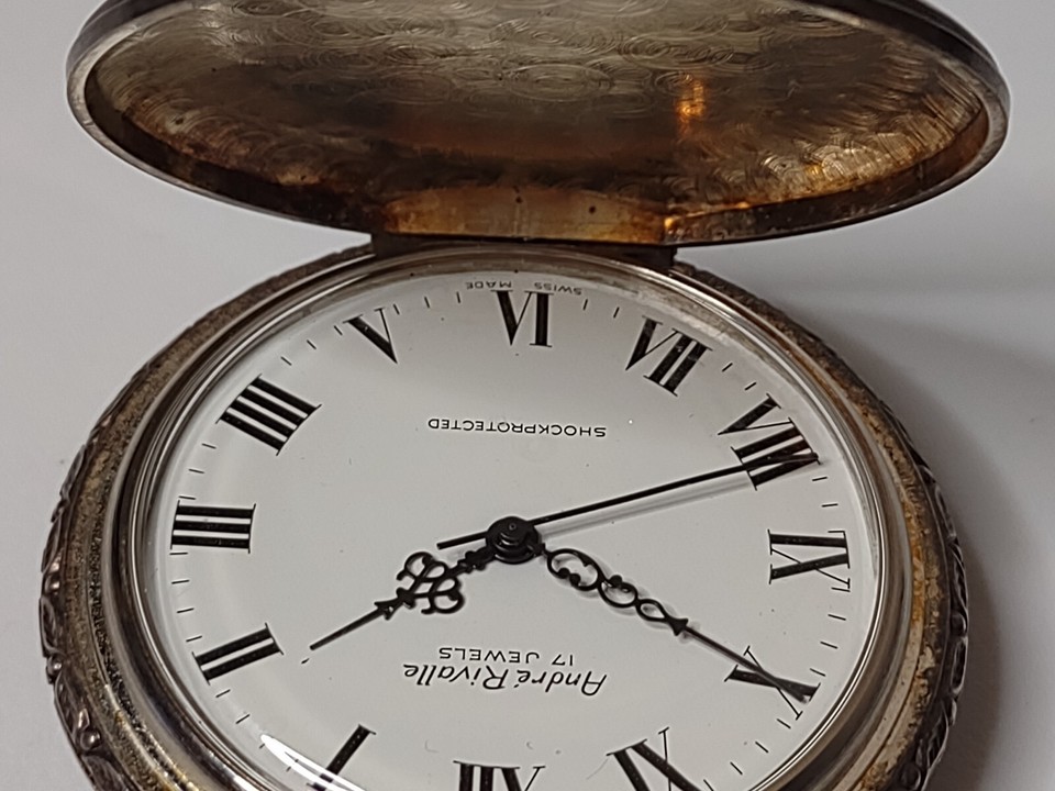 Andre Rivalle 17 Jewels Pocket Watch As Is | eBay