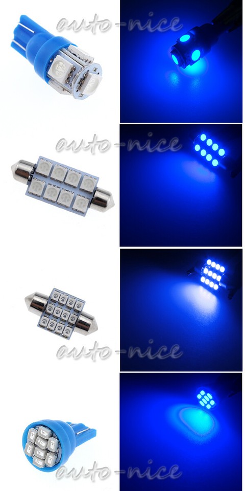 For 2007-2015 GMC Acadia Premium Blue LED Interior Lights Kit 13 Pieces ...