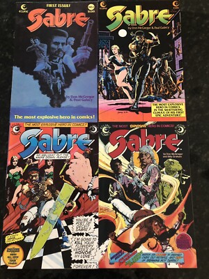 Sabre #1,2,3,4/Paul Gulacy/Don McGregor/Charles Vess/Eclipse Comics ...
