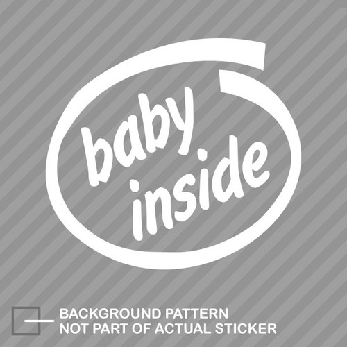 Baby Inside Sticker Decal Vinyl car safety infant | eBay