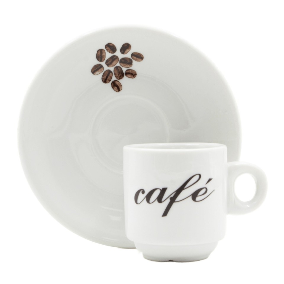 Café Espresso Cups and Saucers with Gift Box, Set of 6 | eBay