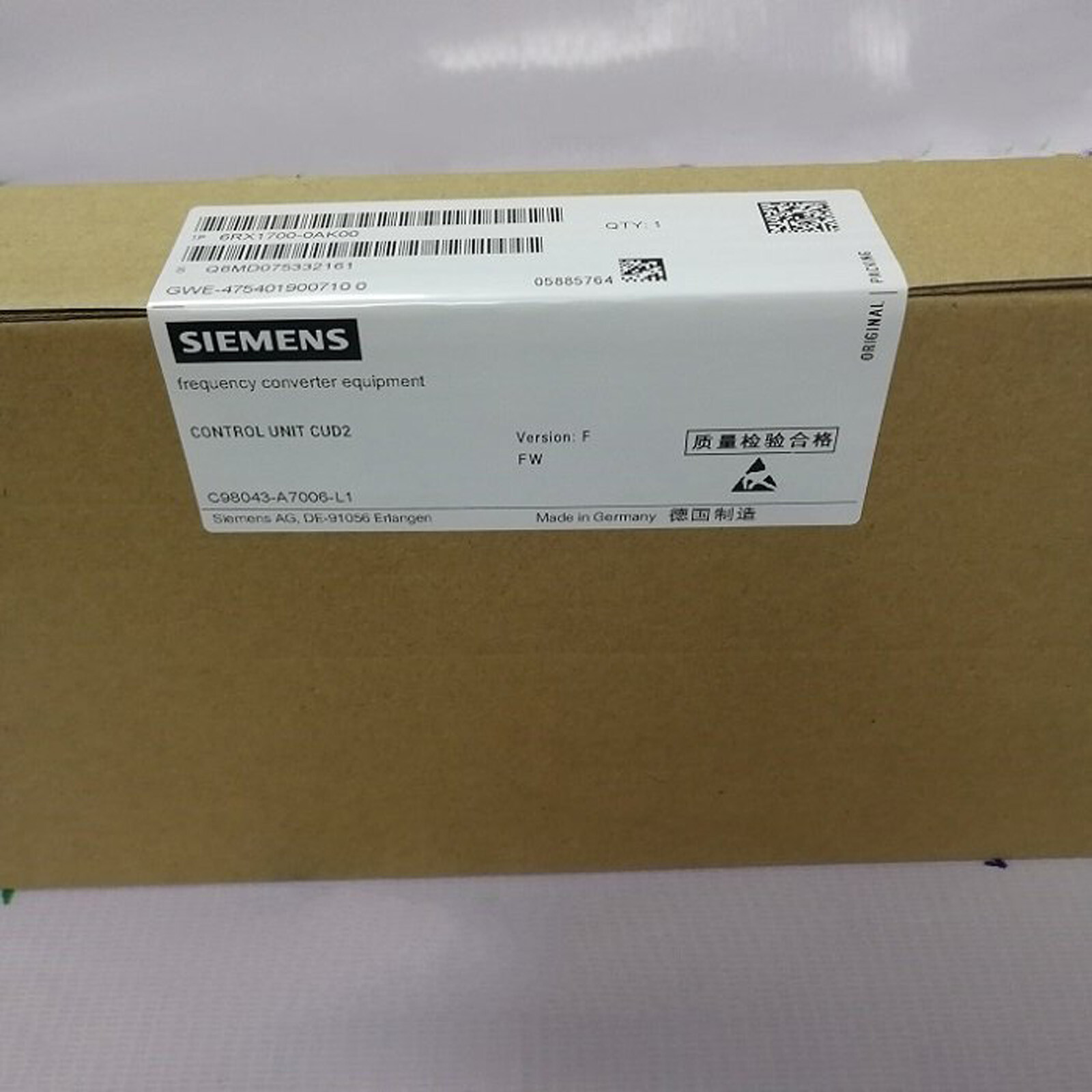 NEW SIEMENS C98043-A7006-L1 Dc speed governor excitation board free ...