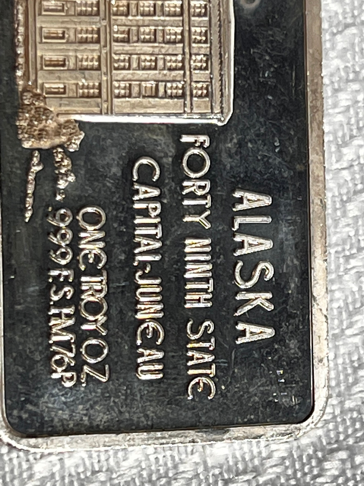 The Hamilton Mint .999 Silver One Troy Ounce Alaska State Ingot | eBay