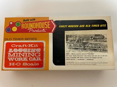 HO SCALE LOGGING MINING WORK CAR KIT - ROUNDHOUSE MODEL NEW IN BOX “ON ...