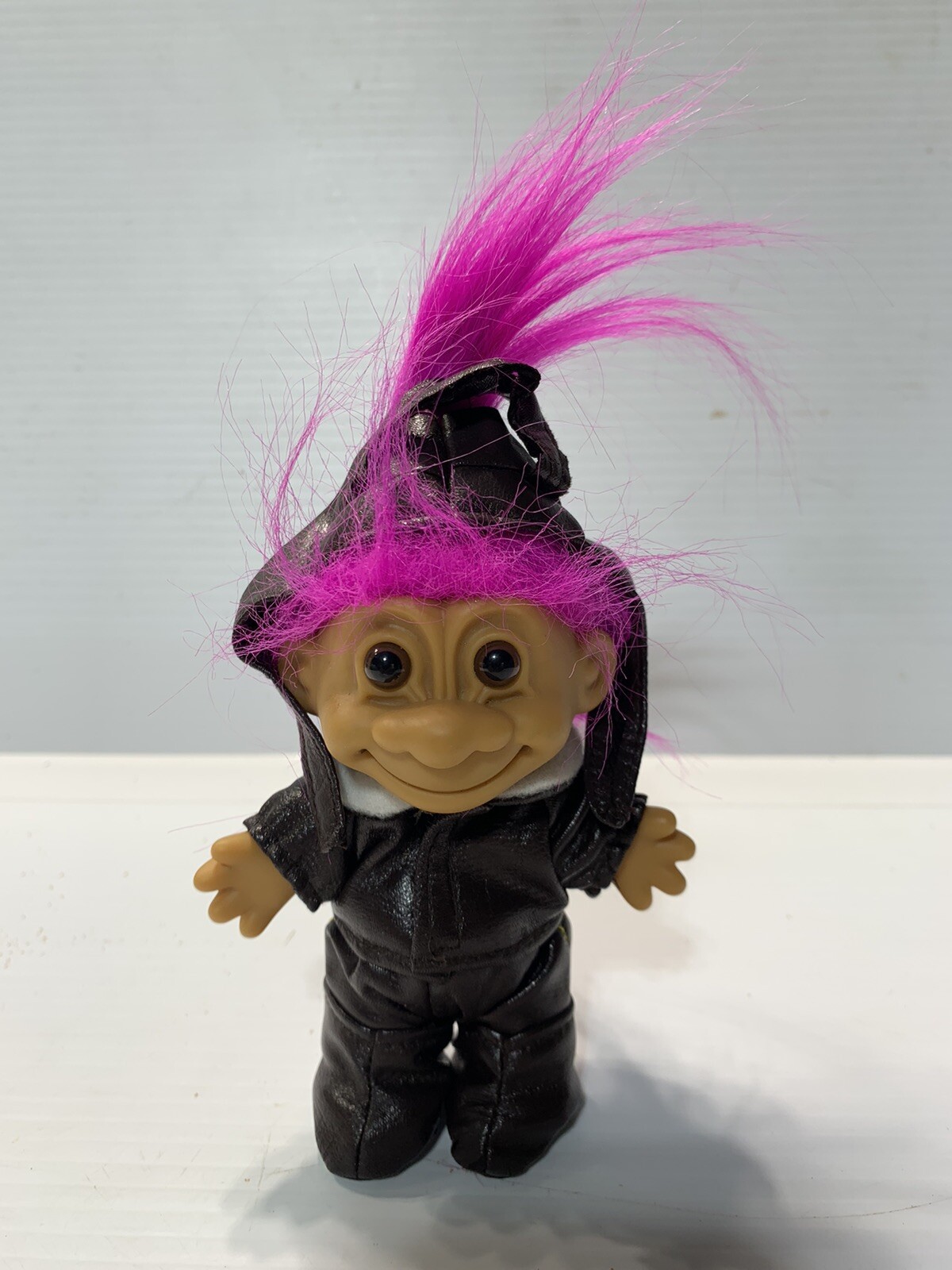 Vintage Russ Troll Doll Pilot Aviator Motorcycle Bomber Leather Outfit ...