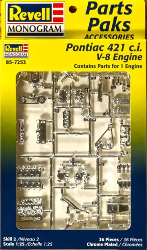 1/25-Scale Revell-Monogram Parts Paks Pontiac 421ci V8 Engine 85-7253 ...