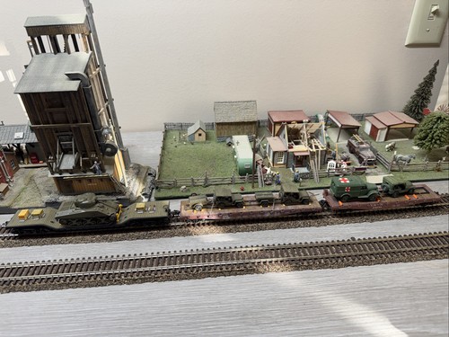 HO Scale Military Train Consist – Tank, Jeeps & Medical Truck – Loaded ...